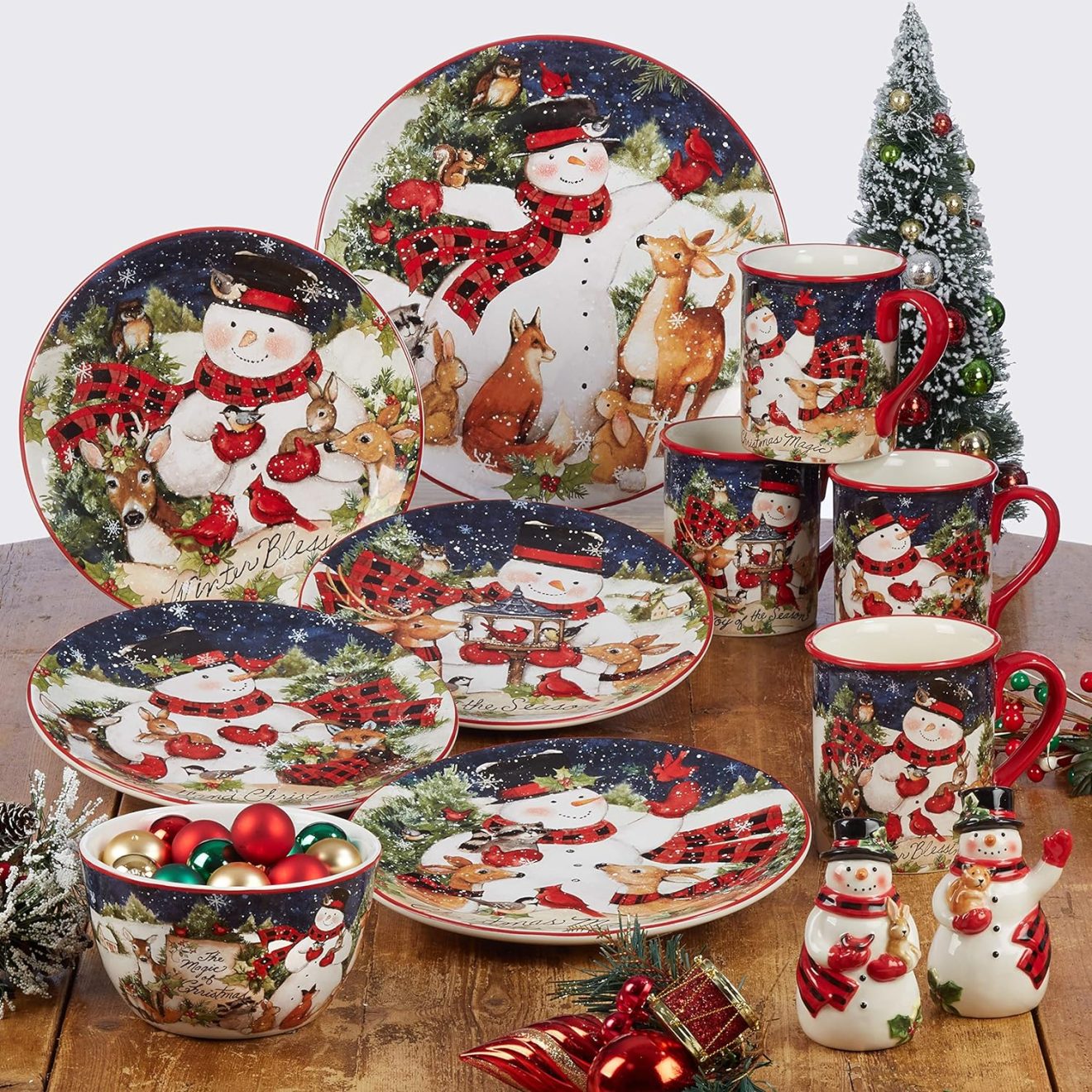 Certified International Magic of Christmas Santa 16pc Dinnerware Set ...
